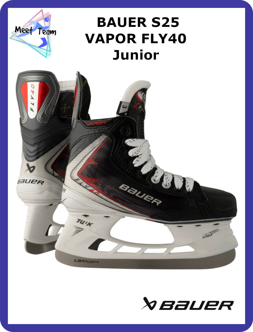 Коньки хоккейные BAUER S25 VAPOR FLY40 JR 2.5 D