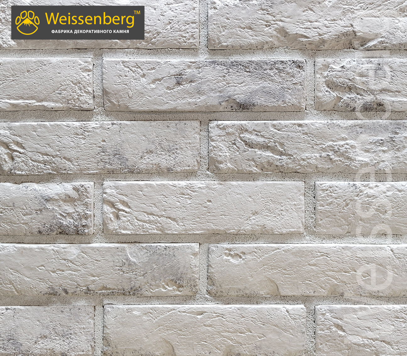 Кирпич лофт "Петра" Weissenberg, белый мрамор (0,72м2)