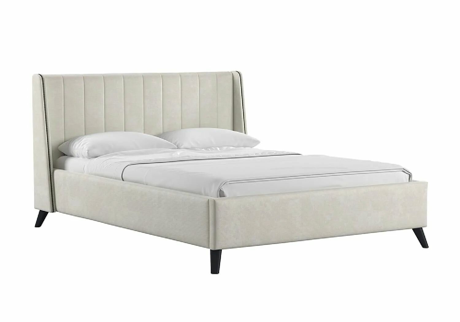 Кровать Мелисса велюр светло-бежевый