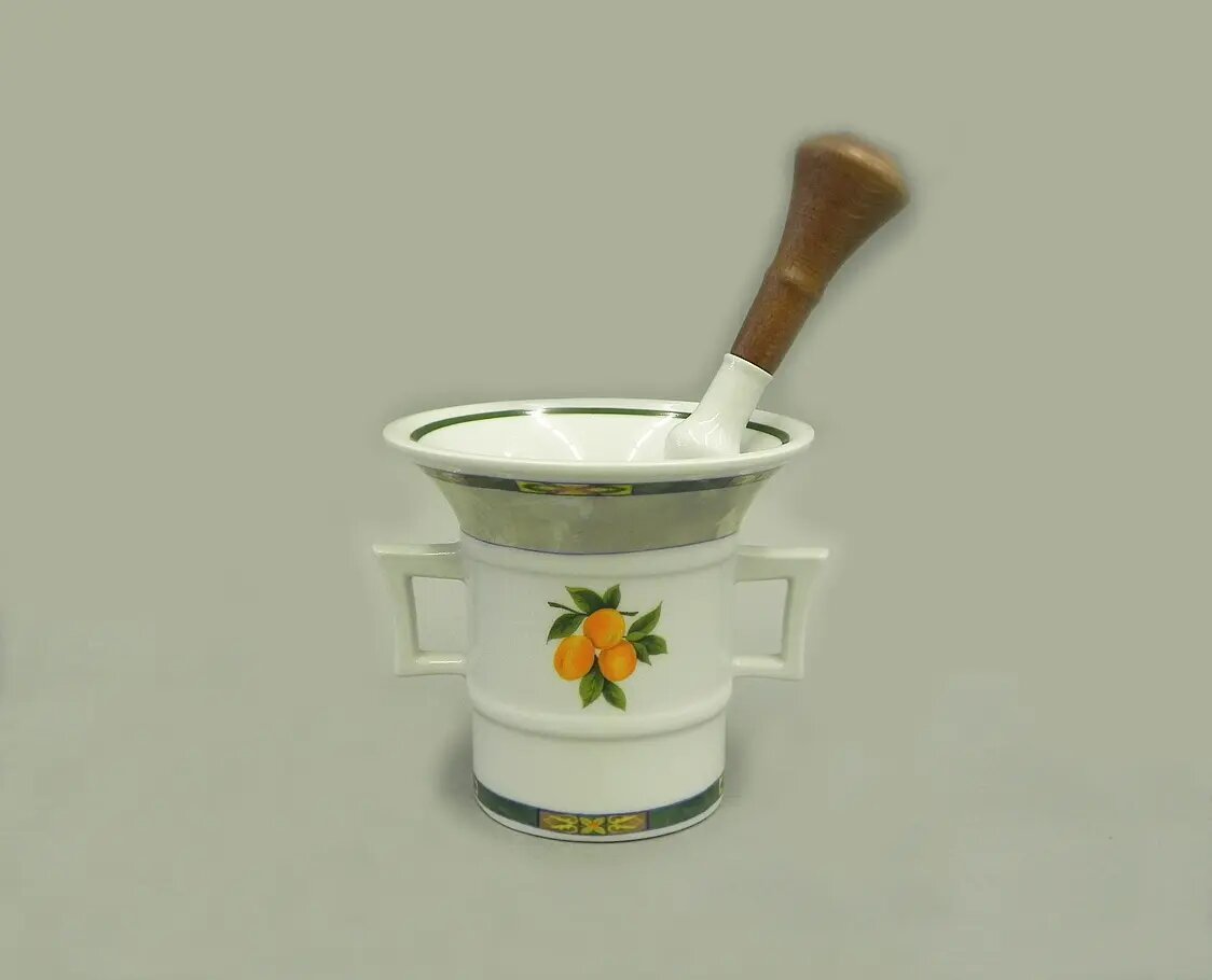 Кухонная ступка и пестик Leander "0,22 литра", зелёный-белый