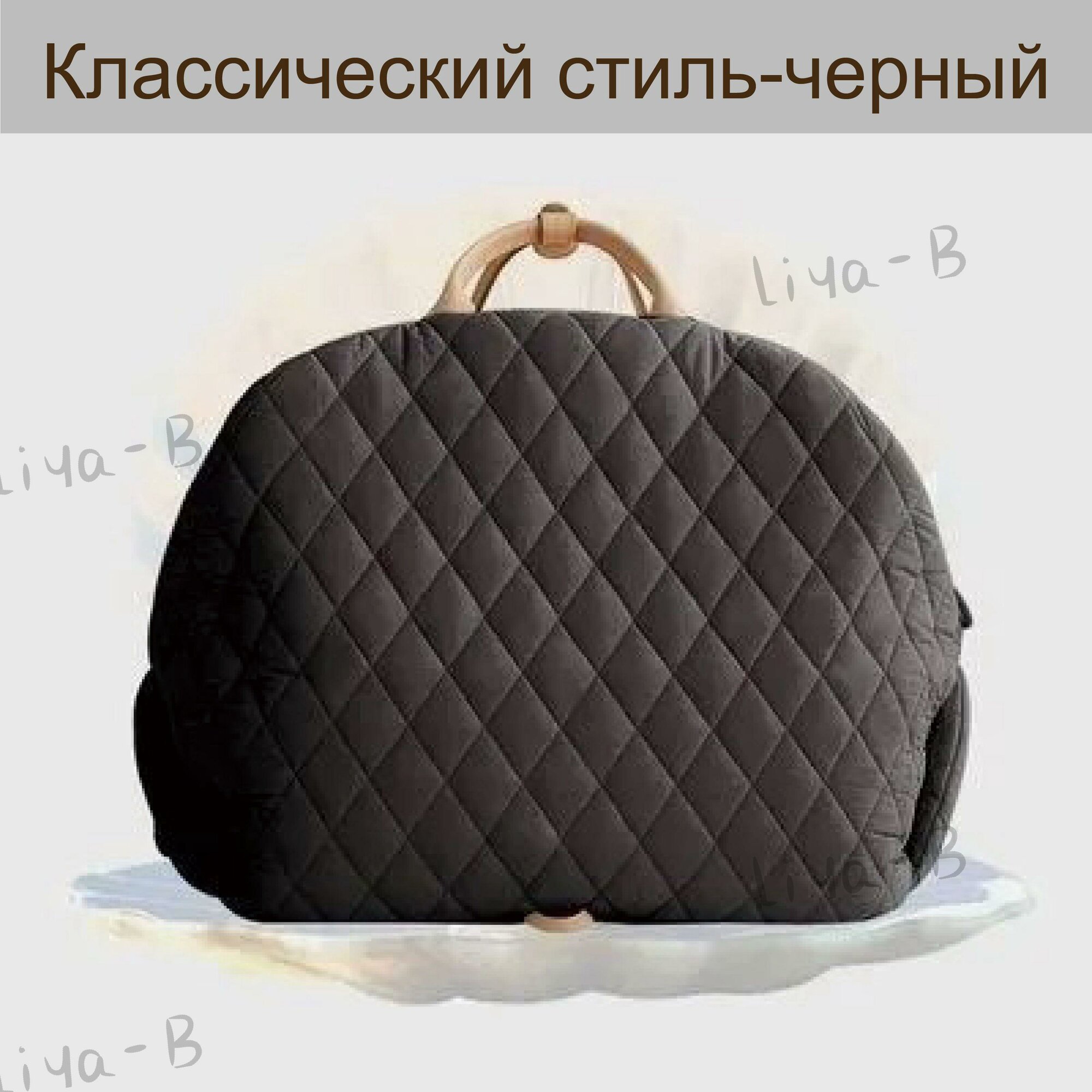 Сумка переноска-автокресло для собак Премиум, Премиум черное,44*22*34