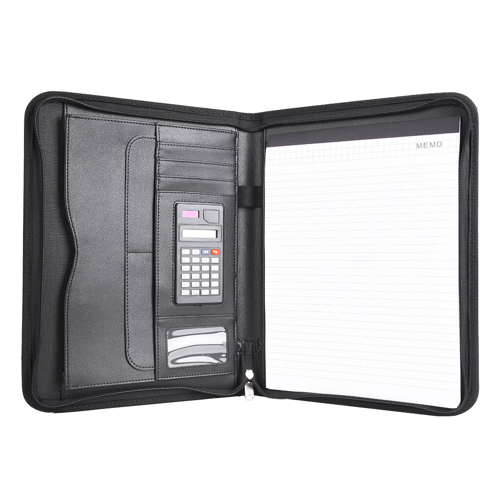 Папка для файлов деловых встреч формата А4 с калькулятором, многофункциональным офисным рекордером и органайзером, идеально подходит для канцелярских товаров и повседневного использования