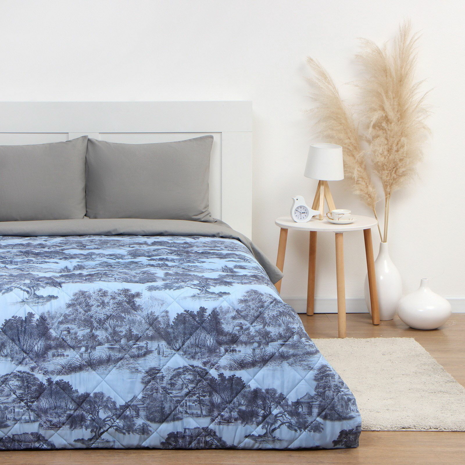 Покрывало евро Japanese garden, 230x210+-5 см, микрофибра, сезон: весна