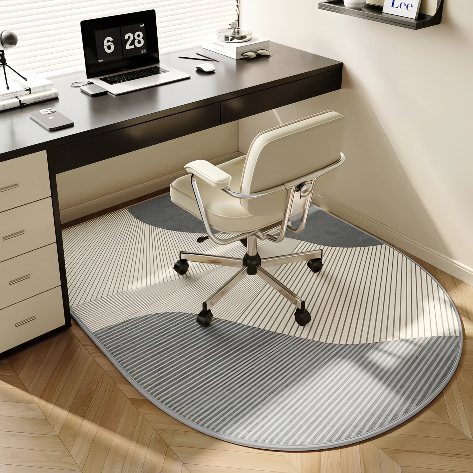 Коврик защитный для кресла, вискоза, полиэстер, антискользящий