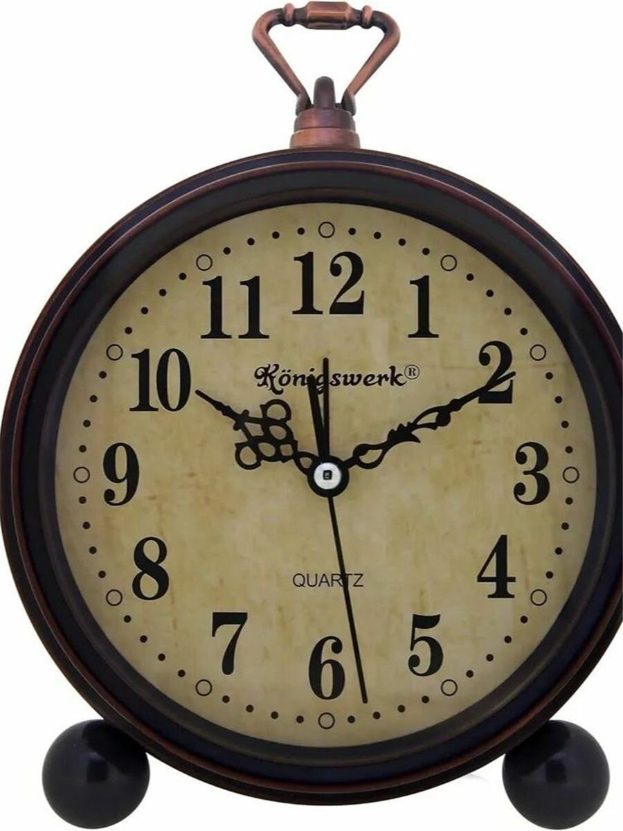 Винтажные настольные будильники диаметром 5,25 дюйма с подсветкой и бесшумным механизмом