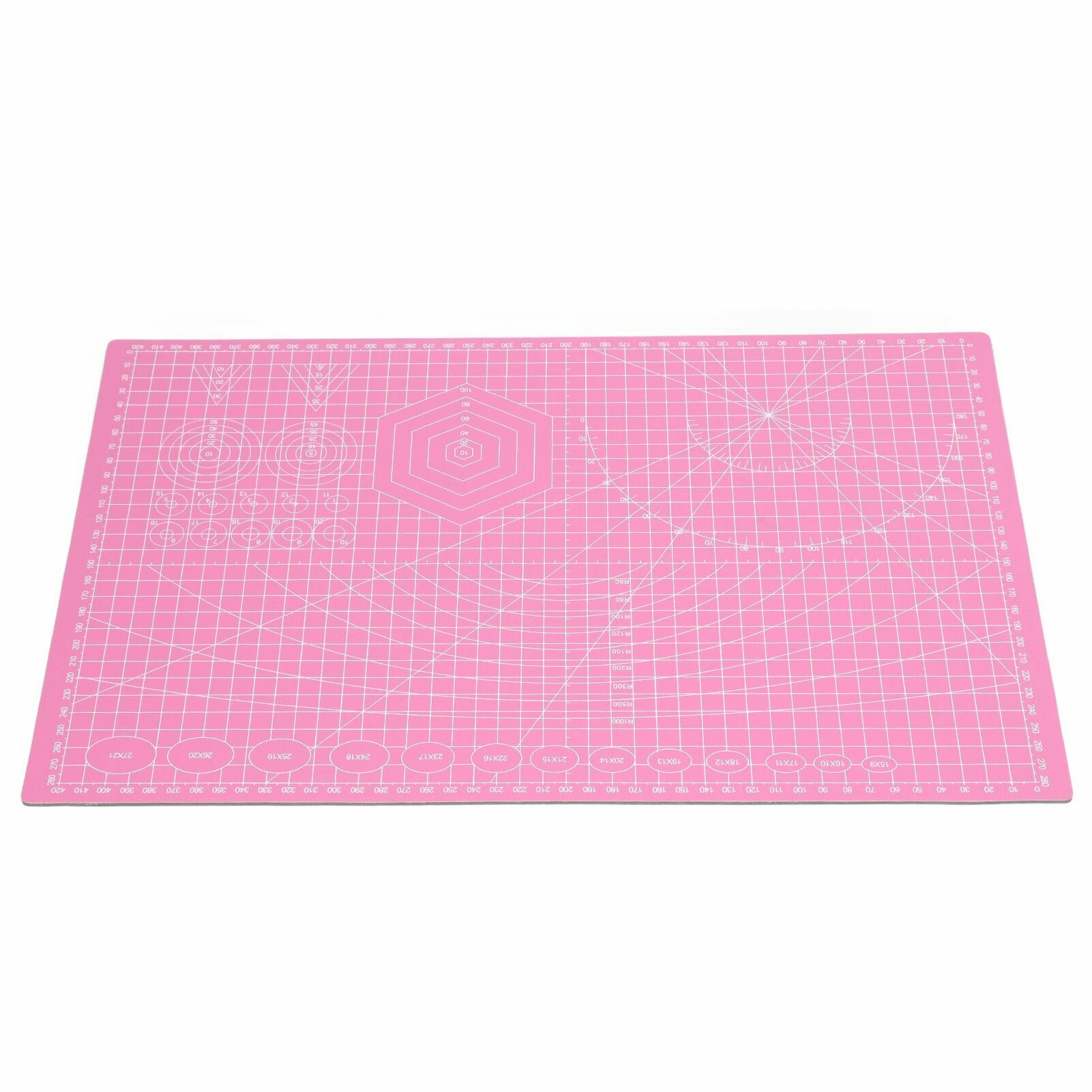 Самовосстанавливающийся коврик для резки 45x30 см, розовый, трехслойный, двусторонний, весы, ручная резная подставка для рукоделия для скрапбукинга, квилтинга, шитья