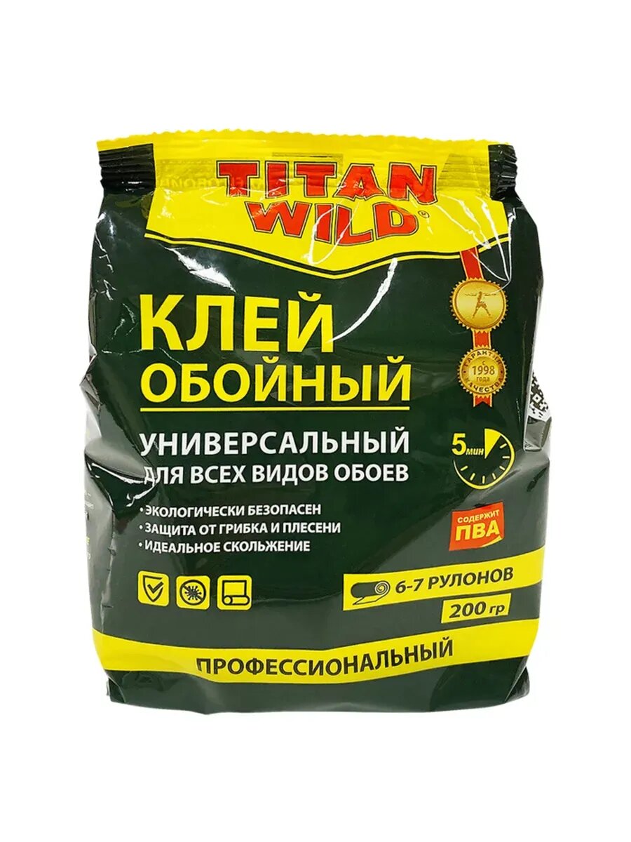 Клей обойный Titan Wild универсальный, 200г, пакет, (шт.)