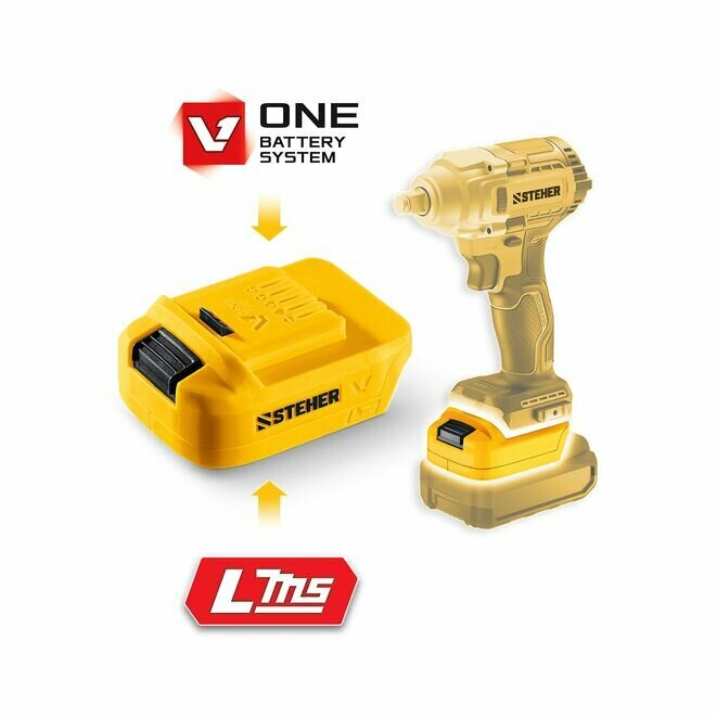 STEHER 20 В, адаптер для АКБ LMS под инструмент V1, (LMS-V1)