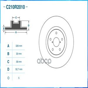Тормозной диск передний CWORKS арт. c210r2010