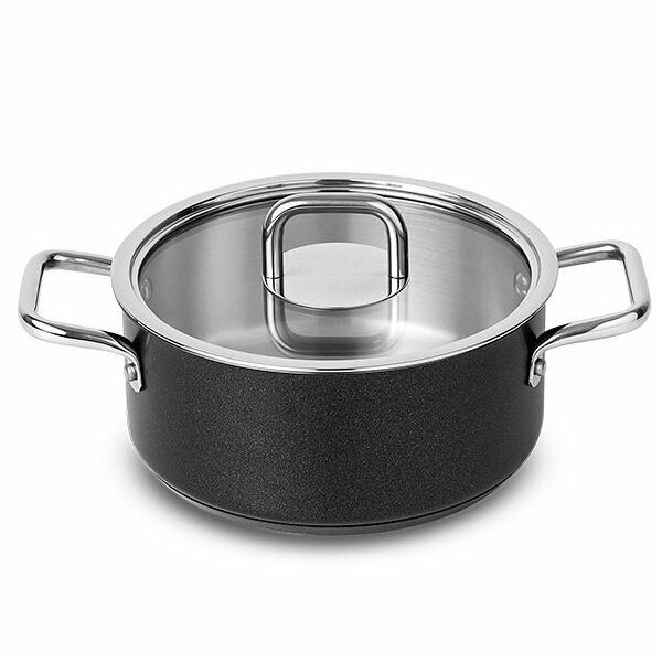 Кастрюля с крышкой Silampos Comfort Glass Black Casserole 63212JWR1020