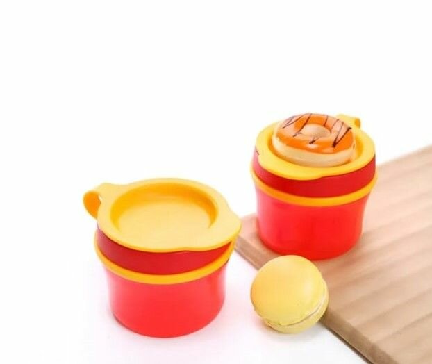 Закусочные стаканчики 2 шт с крышкой (150 мл) , красные Tupperware