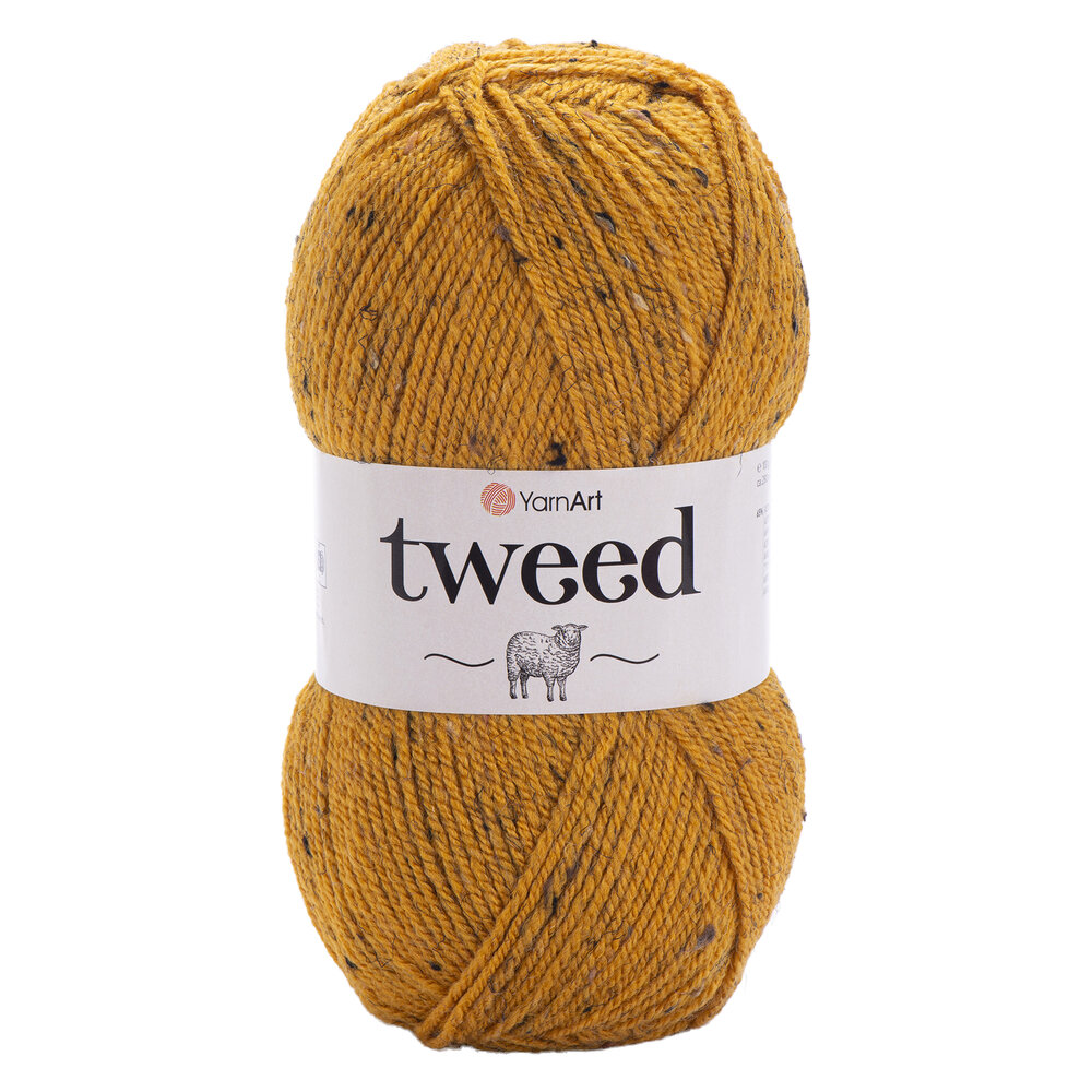 Пряжа для вязания YarnArt Tweed 233 желтый 100 гр/280 м 30% шерсть, 65% акрил, 5% вискоза