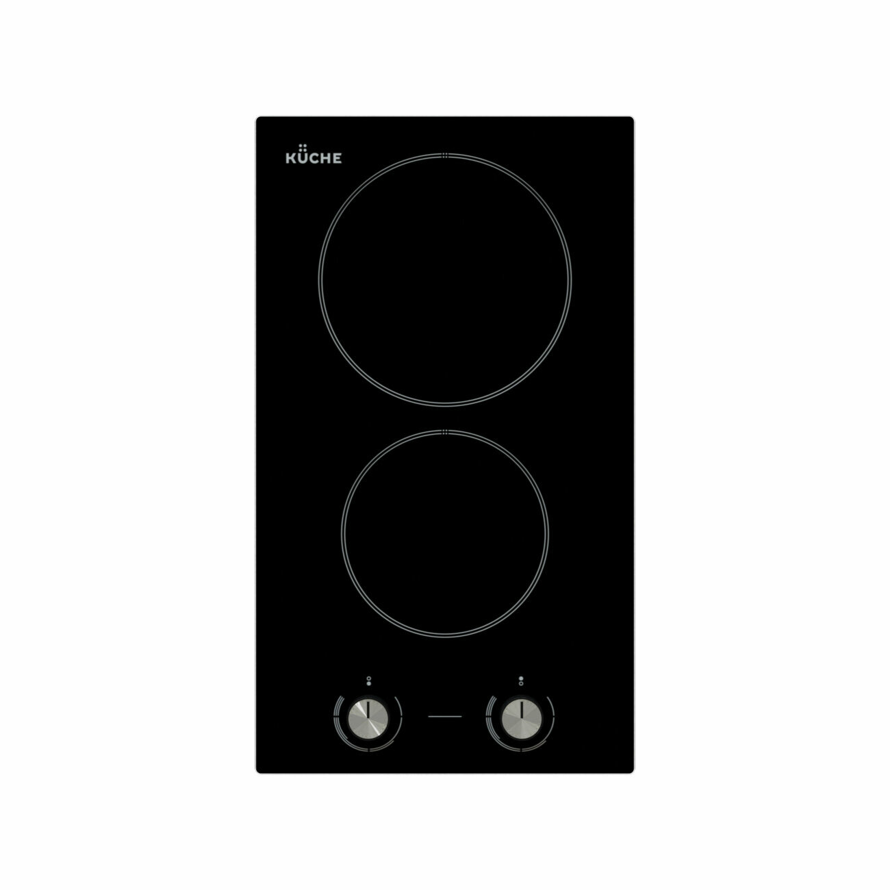 Электрическая варочная панель KUCHE CMB 3201B ECO 2 конфорки Hi-Light, стеклокерамика, чёрная