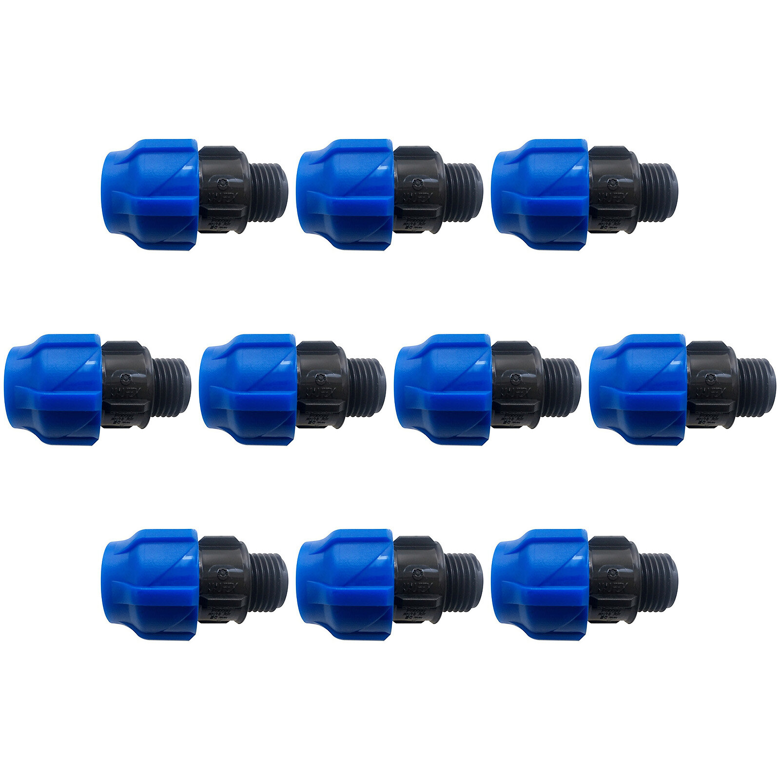 Муфта ПНД компрессионная переходная 20х3/4 НР(ш) (10 шт.)