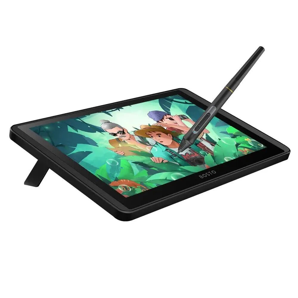 Графический планшет bosto bt-12hd, черный, черно-серый 11.6 дюймов