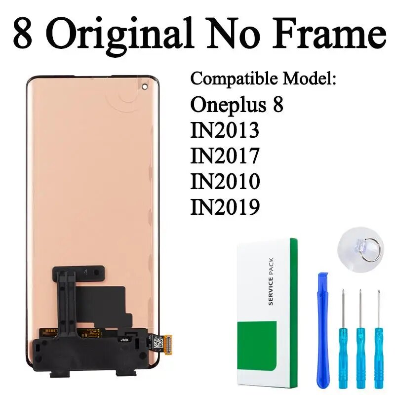 IN2013 KB2001 IN2023 Премиум ЖК-дисплей для Oneplus 8, сенсорный экран Oneplus 8T, панель дигитайзера в сборе для экрана OnePlus 8 Pro 8(Original)