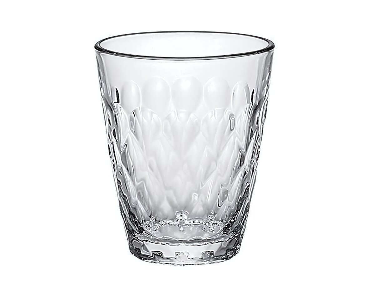 Стакан для вина с рифленым основанием, 200 мл, прозрачное стекло, элегантный дизайн