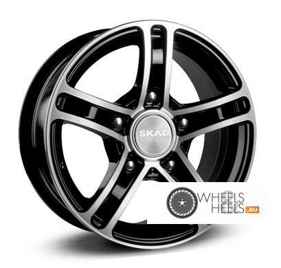 Диск автомобильный литой Скад Трофи 15x6.5 5x139.7 et40 dia98.5 Черный с полированной лицевой поверхностью