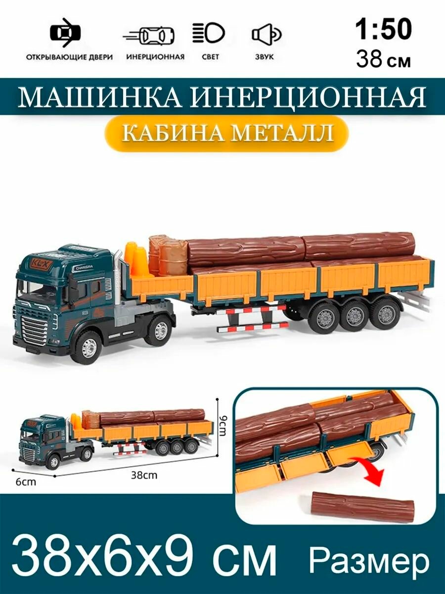 Машинка фура грузовик металлическая коллекционная