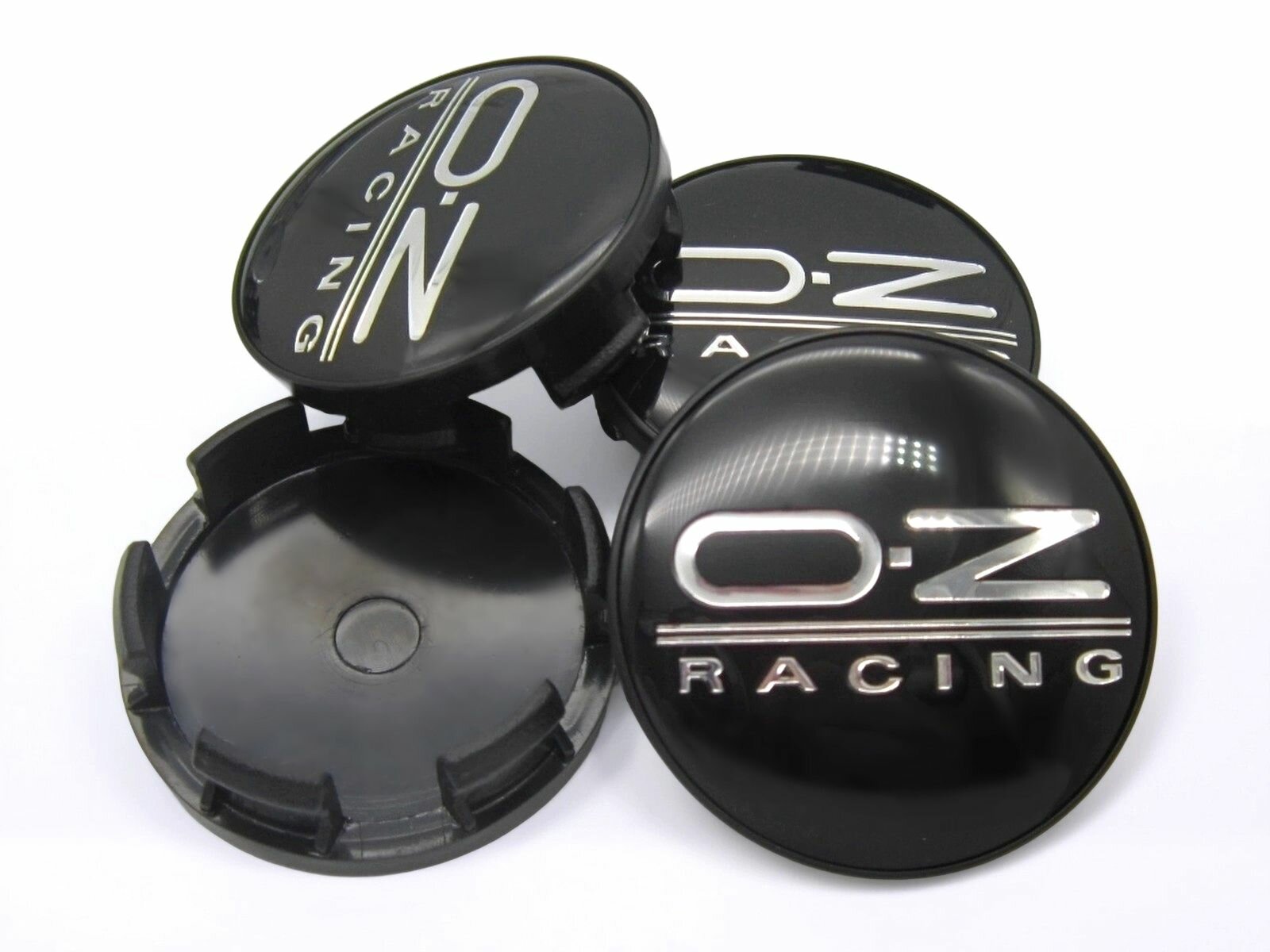 Колпачки, заглушки на литые диски СКАД OZ Racing black 56/51/12 мм, комплект 4 шт.
