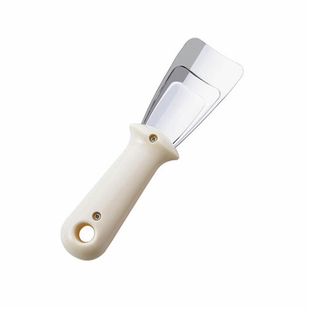 Скребок для льда для холодильника, лопатка для размораживания, нержавеющая сталь, лопатка для размораживания 17*4.5 см, бежевый