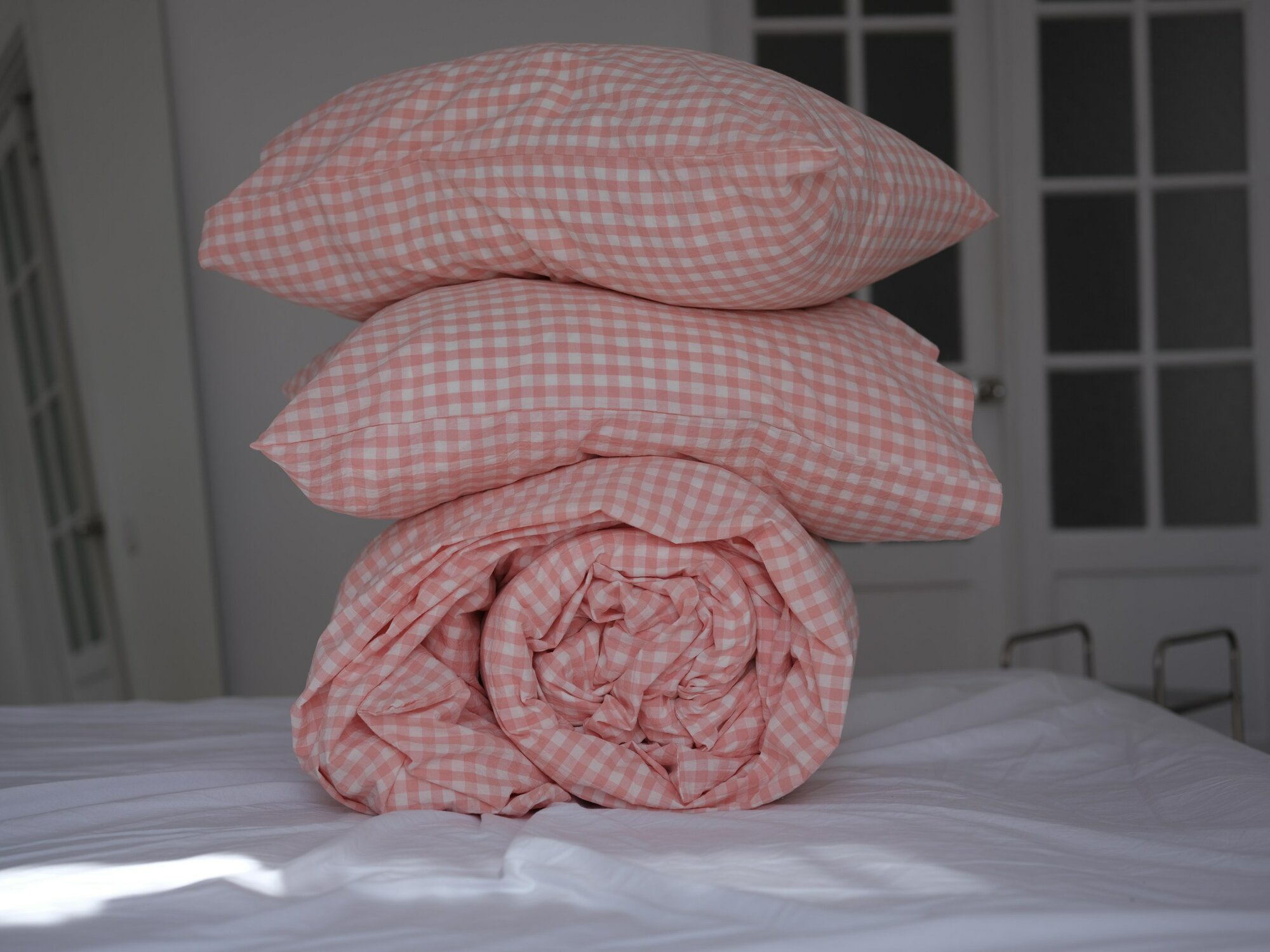 Комплект постельного белья MAZYAGA "Розовая клетка", 100% хлопок