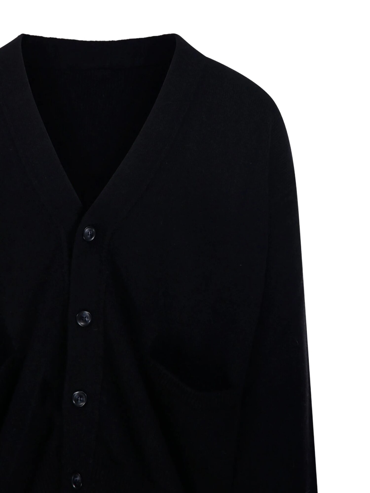 Кардиган A Paper Kid Buttoned patch-pocket cardigan, размер 52, black/black — фото 1