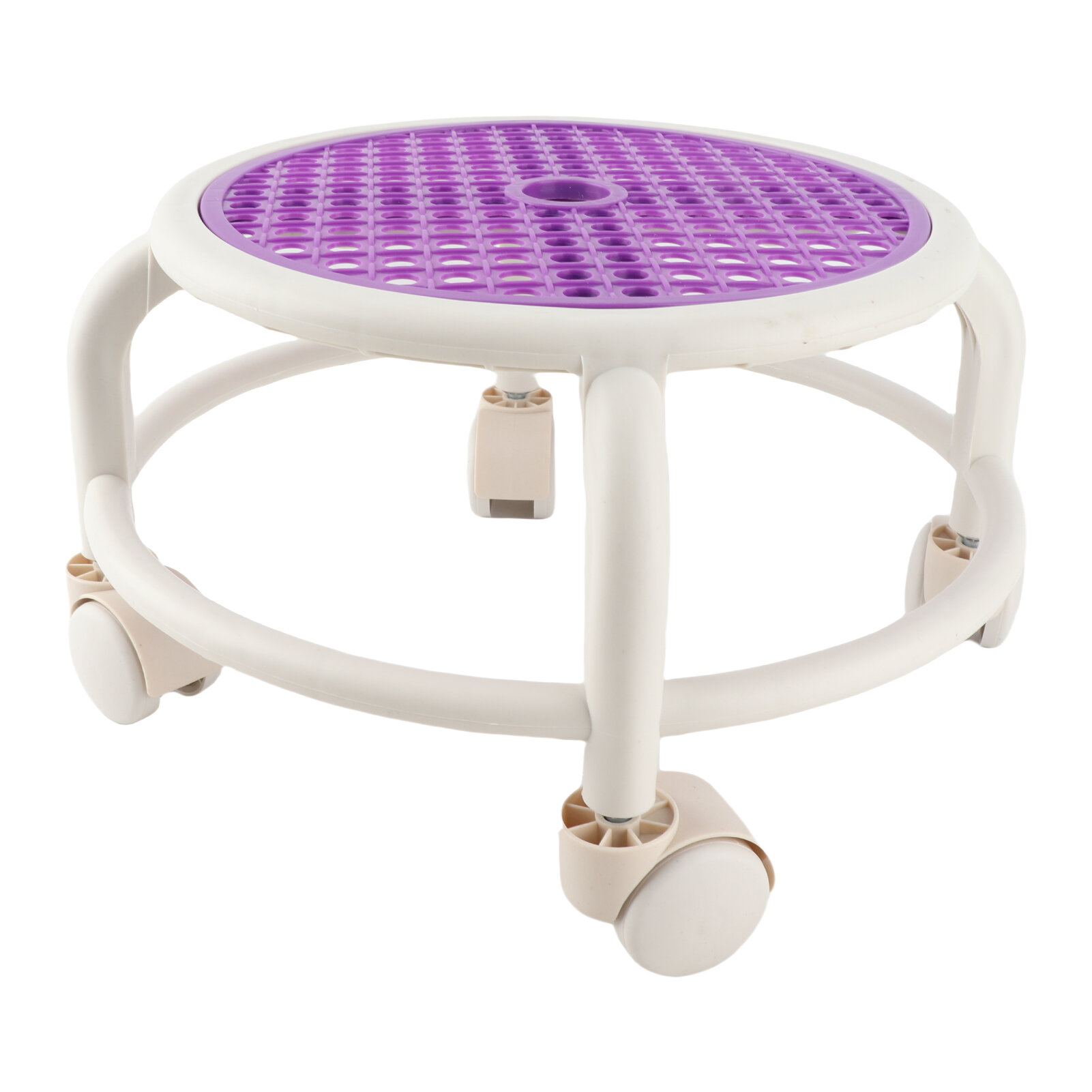 Табурет на колёсиках Rolling Low Stool, пластик, круглый, низкий, воздухопроницаемый, для дома