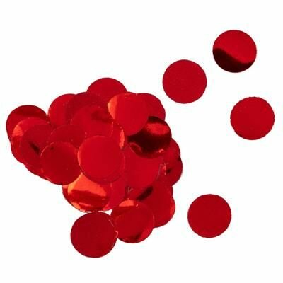 Конфетти весёлая затея "Круги", фольгированные красные, 1 см, 20 г