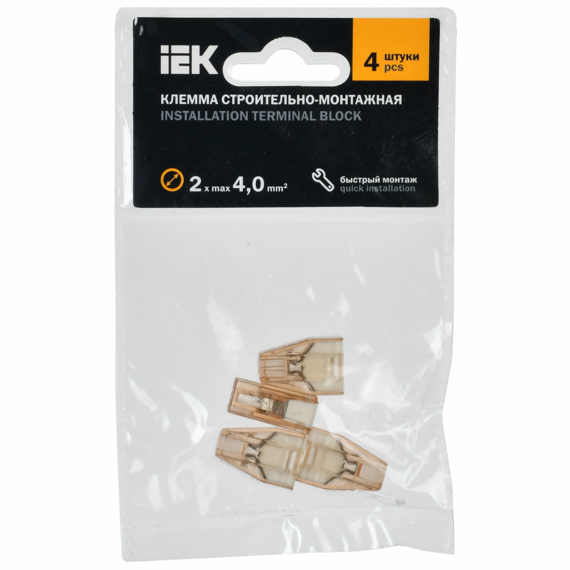 Строительно-монтажная клемма СМК 773-602 (4шт/упак), IEK UKZ10-602-004