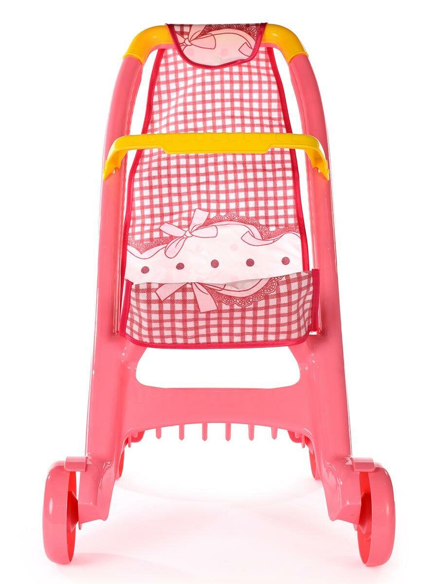 Коляска для кукол универсальная, прочный пластик, 55х34х56 см, розовая