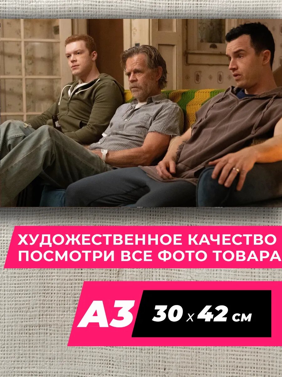 Постер Бесстыжие на стену 20 Shameless A3, матовая фотобумага премиум качества
