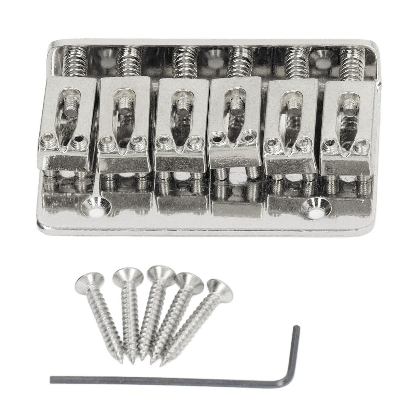 6-струнная гитара с фиксированным седловидным мостом Хардтейл с верхней загрузкой, железное седло для электрогитары, замена серебряного моста