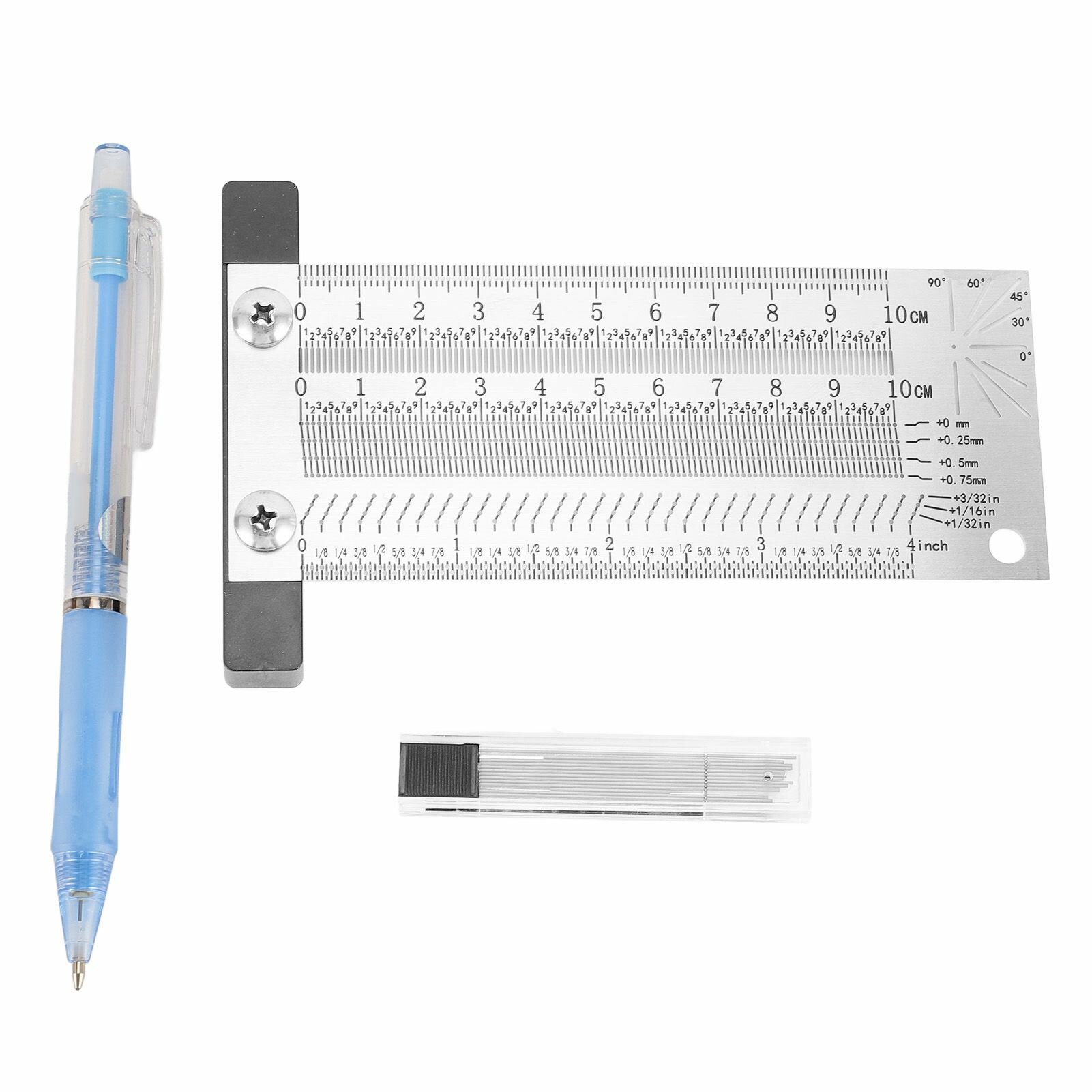 Т-образная линейка 100 мм, нержавеющая сталь, высокая точность