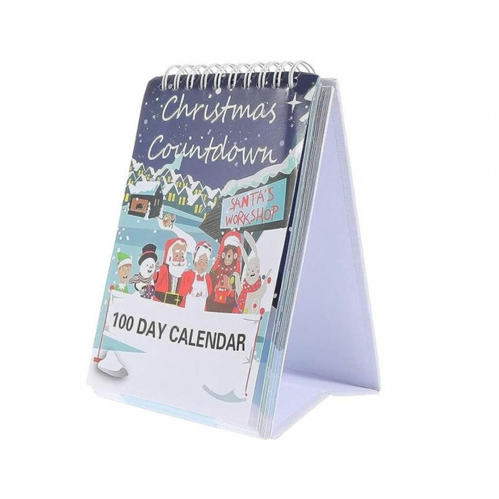 Календарь обратного отсчета Рождества на 2026 год -Белый круг