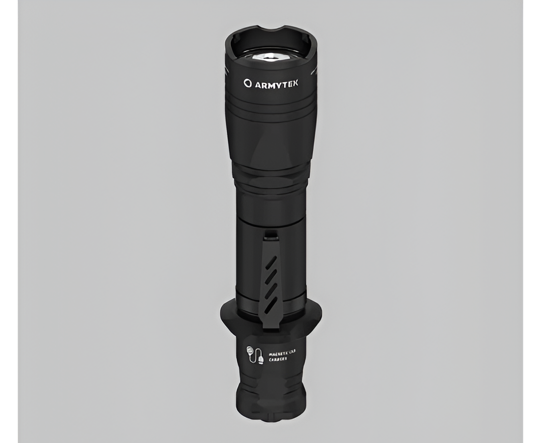 Фонарь Armytek Dobermann Pro Magnet USB Теплый F07501W, черный