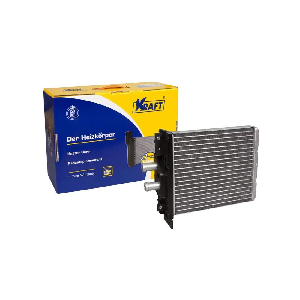 Радиатор отопителя (печки) паяный для Лада Калина, Приора (ВАЗ 1118, 2170) с кондиционером Panasonic (KRAFT)