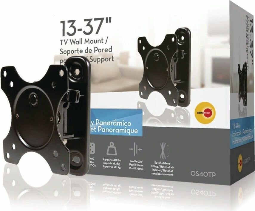 Наклонно-поворотный настенный кронштейн для телевизора/монитора OmniMount OS40TP VESA 200