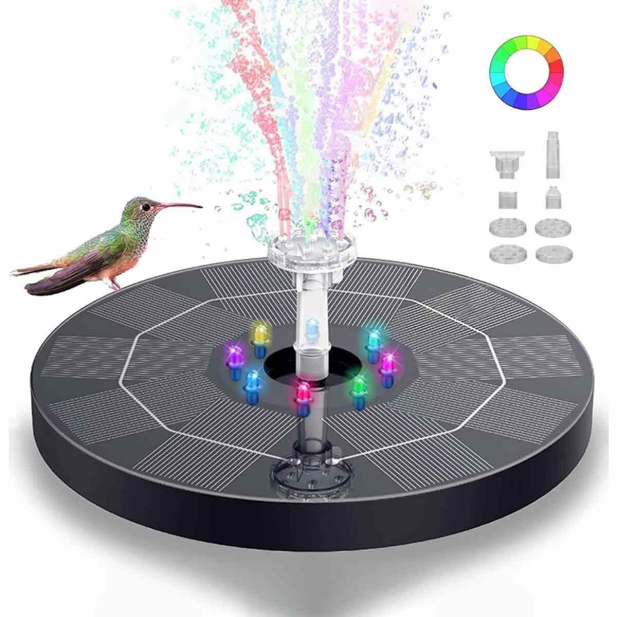 Солнечный фонтан, плавающий фонтан, открытый бассейн, декоративная кормушка для птиц, фонтан из камней, солнечный водяной насос