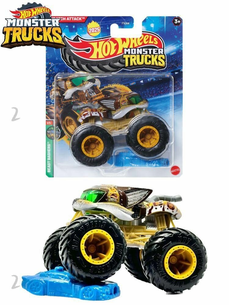 Машинка Mattel Hot Wheels Monster Trucks (Монстр трак)2025 FYJ44-Scratch Attack