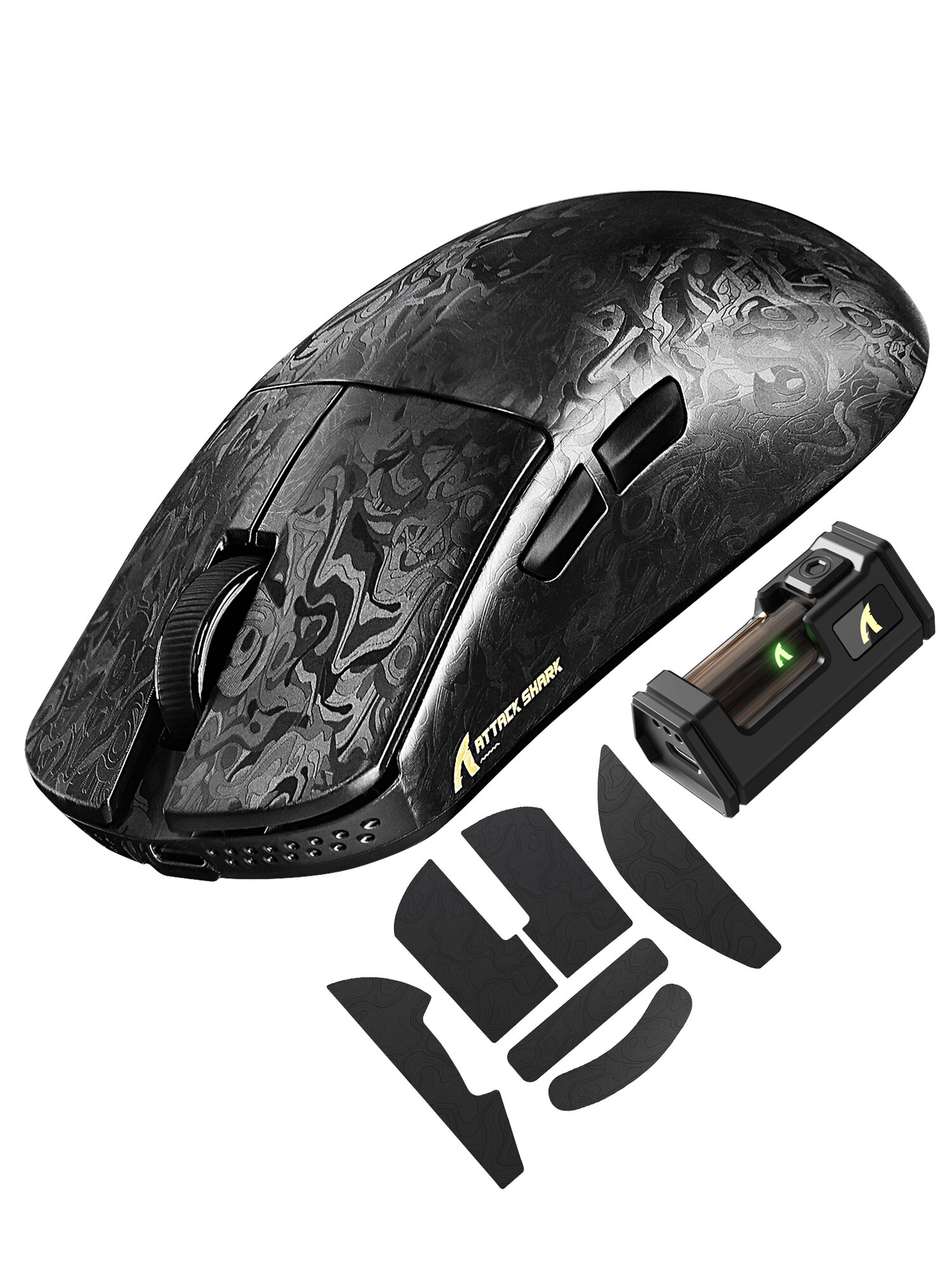 ATTACK SHARK Wireless Gaming Mouse, matte black
