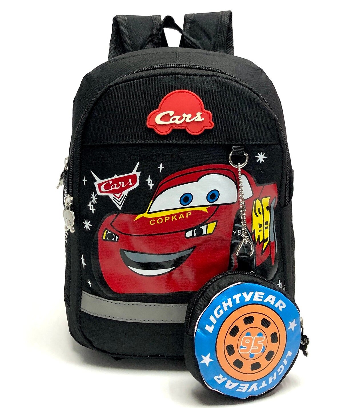 Рюкзак "Тачки Маквин", для дошкольников, 2 отделения, водонепроницаемый