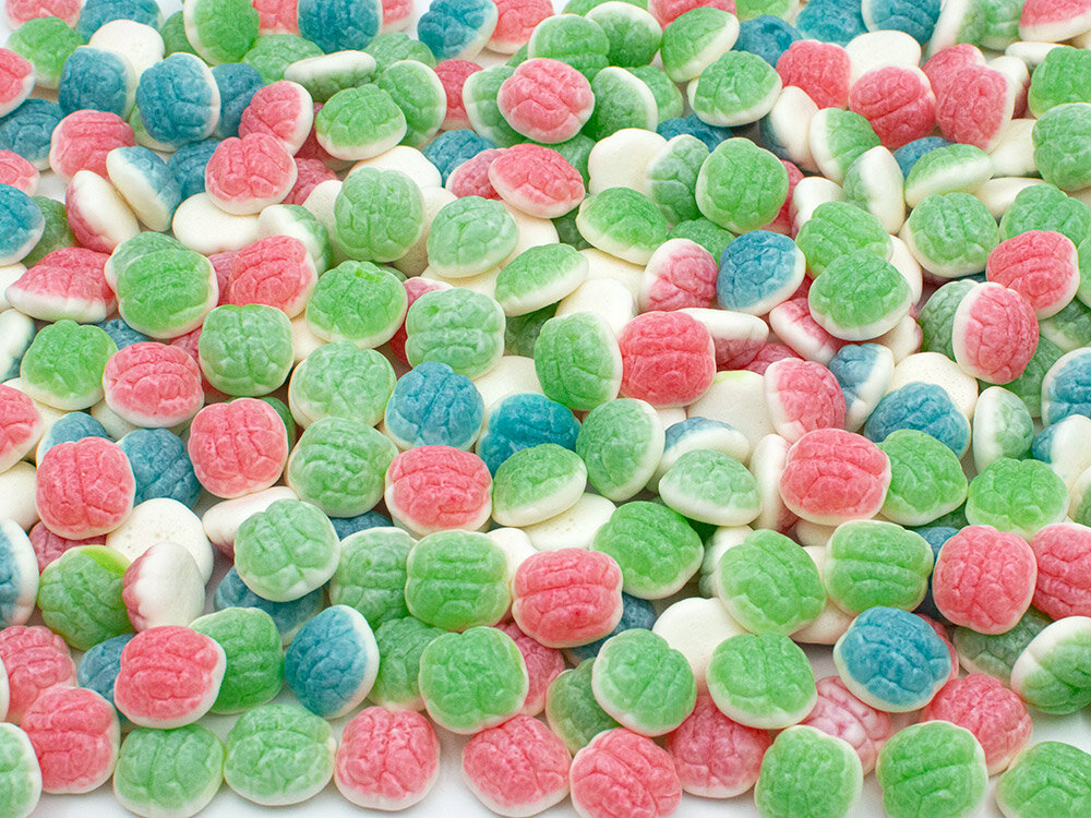 Мармелад жевательный "Мозги с начинкой" 1кг LECHAO/Китай со вкусом тутти-фрутти