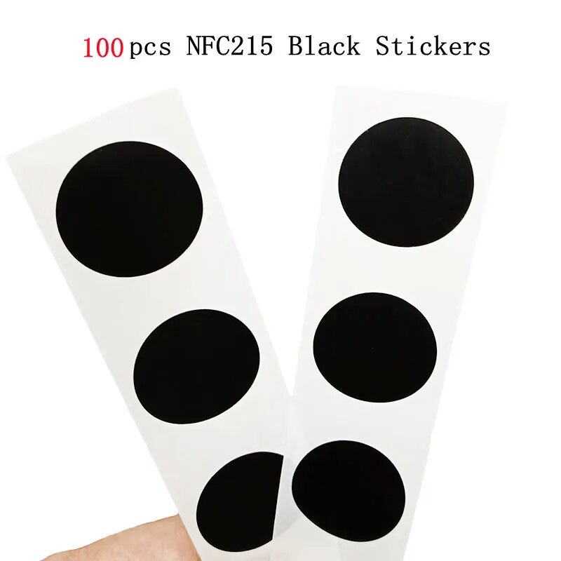 100шт NFC215 Black наклейки