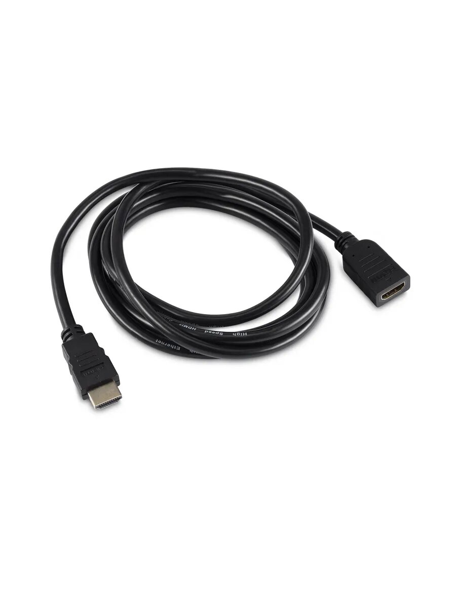 Кабель-удлинитель аудио-видео HDMI (m)/HDMI (f) 2м. черный