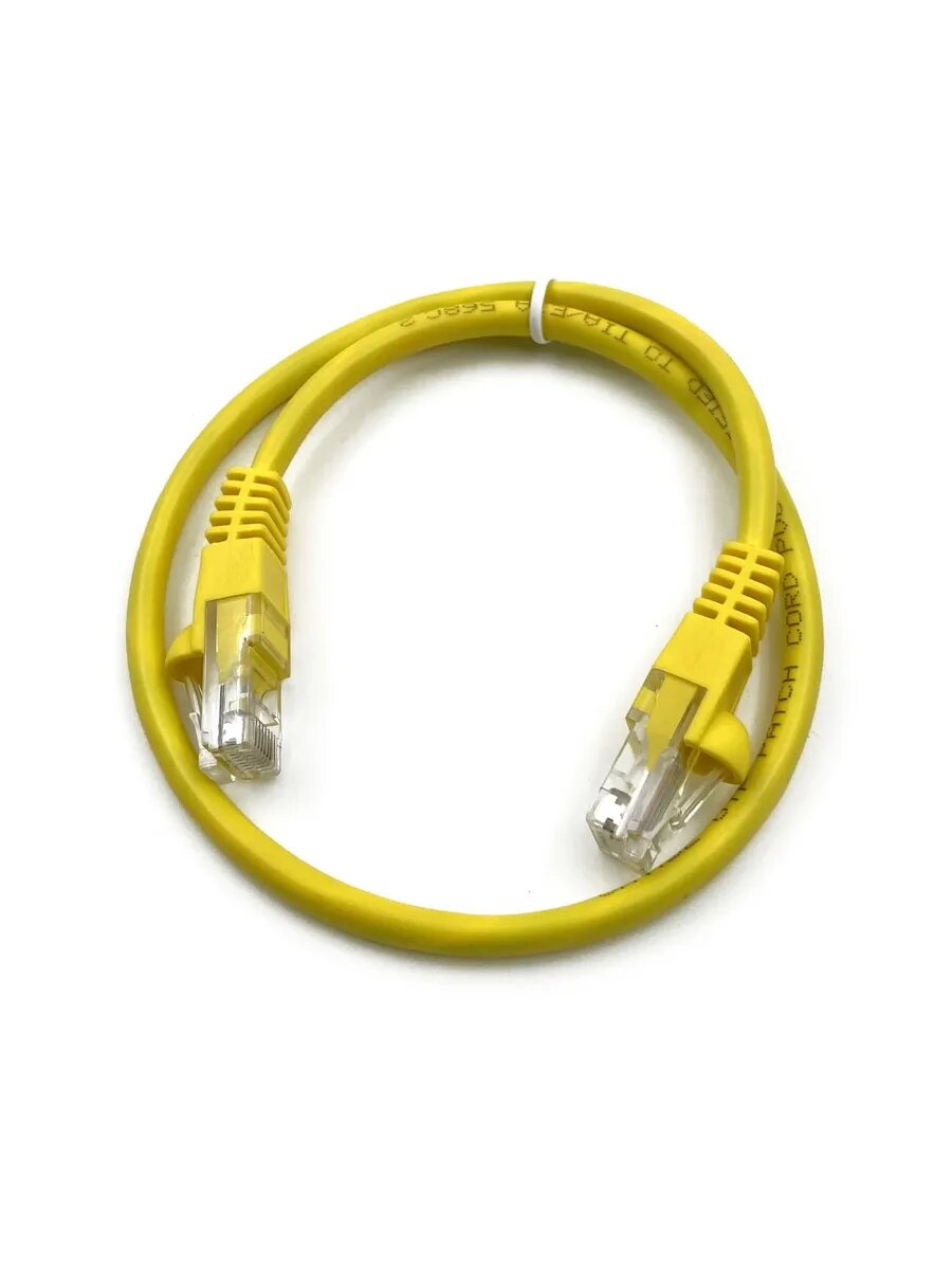 Патч-корд UTP 4 пары cat5E CCA molded 0.25м желтый