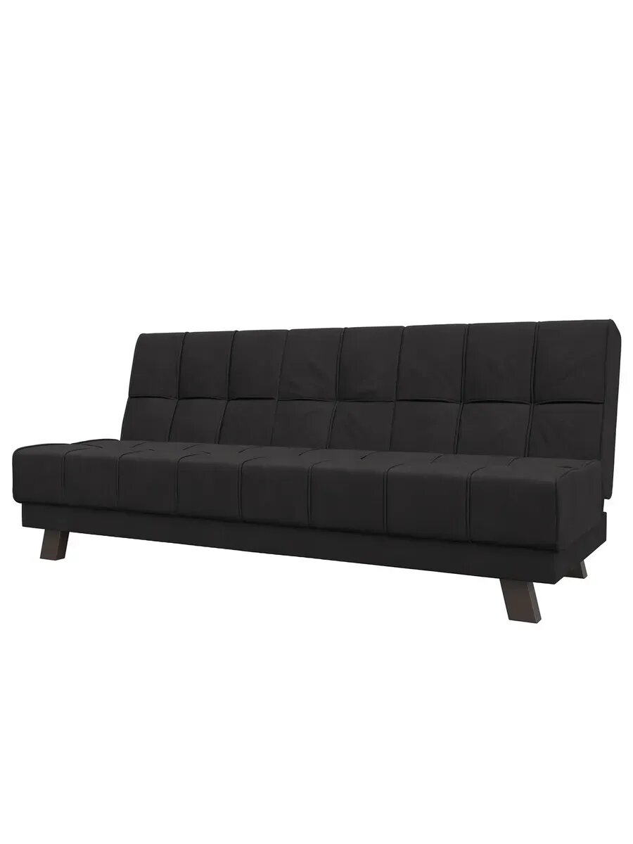 Диван прямой Феникс, 189x86x93 см, спальное место 188х118 см, подлокотник с подстаканниками, замша