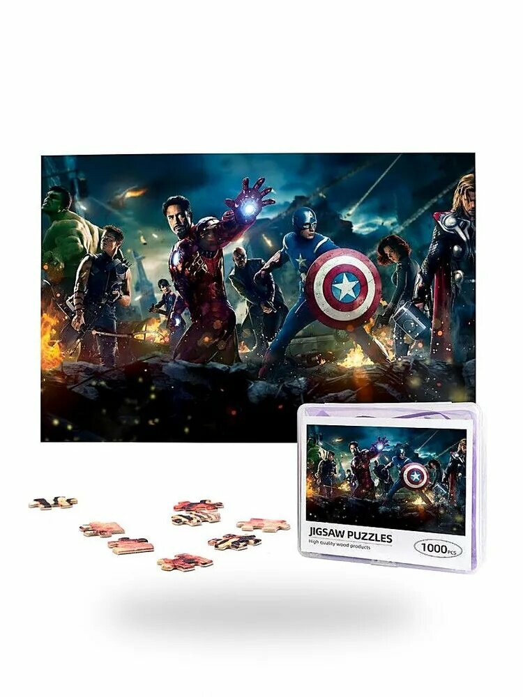 Деревянный пазл Marvel Avengers, 300/500/1000 элементов