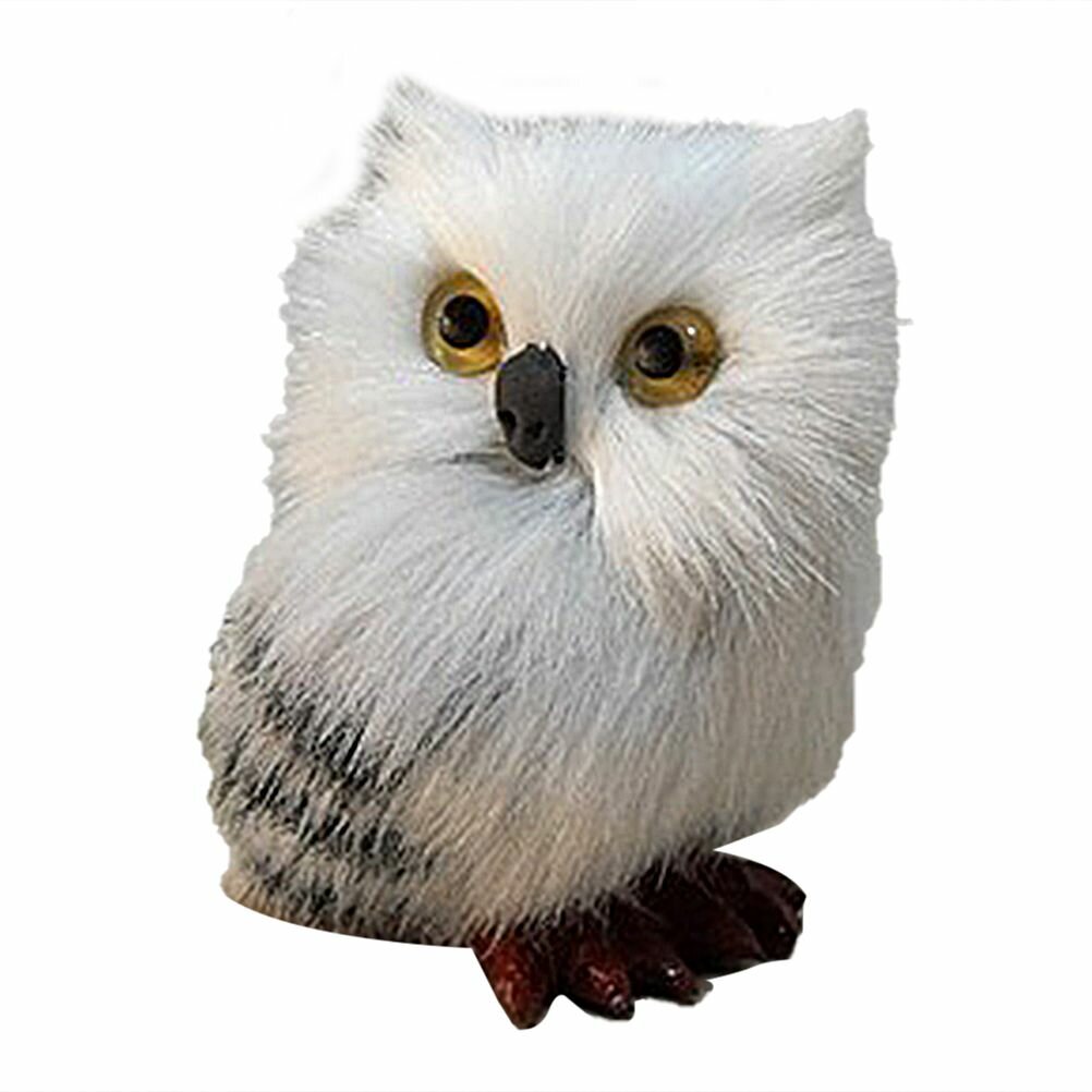 Миниатюрная миленькая белая сова игрушка для дома, высококачественный материал, 5*4.5*7 см, подходит для Нового года и Рождества