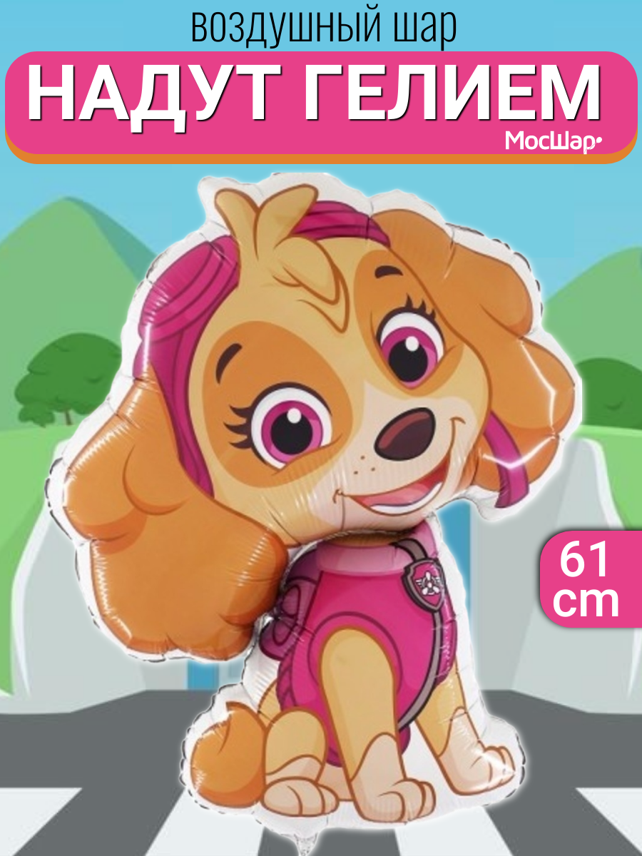 Воздушный шар с гелием для ребенка, шарик Щенячий Патруль Скай, подарок на день рождения